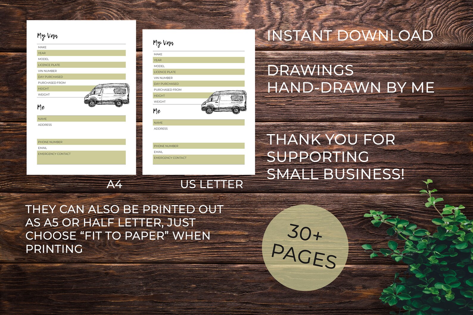 The Ultimate Van Life Planner, 30+ Pages | Printable Instant Download ...