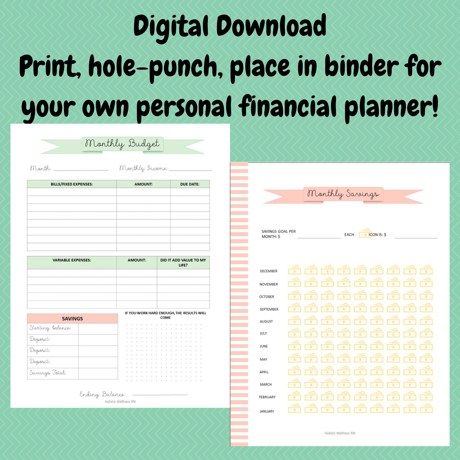 Financial Planning Printable Bundle - Etsy