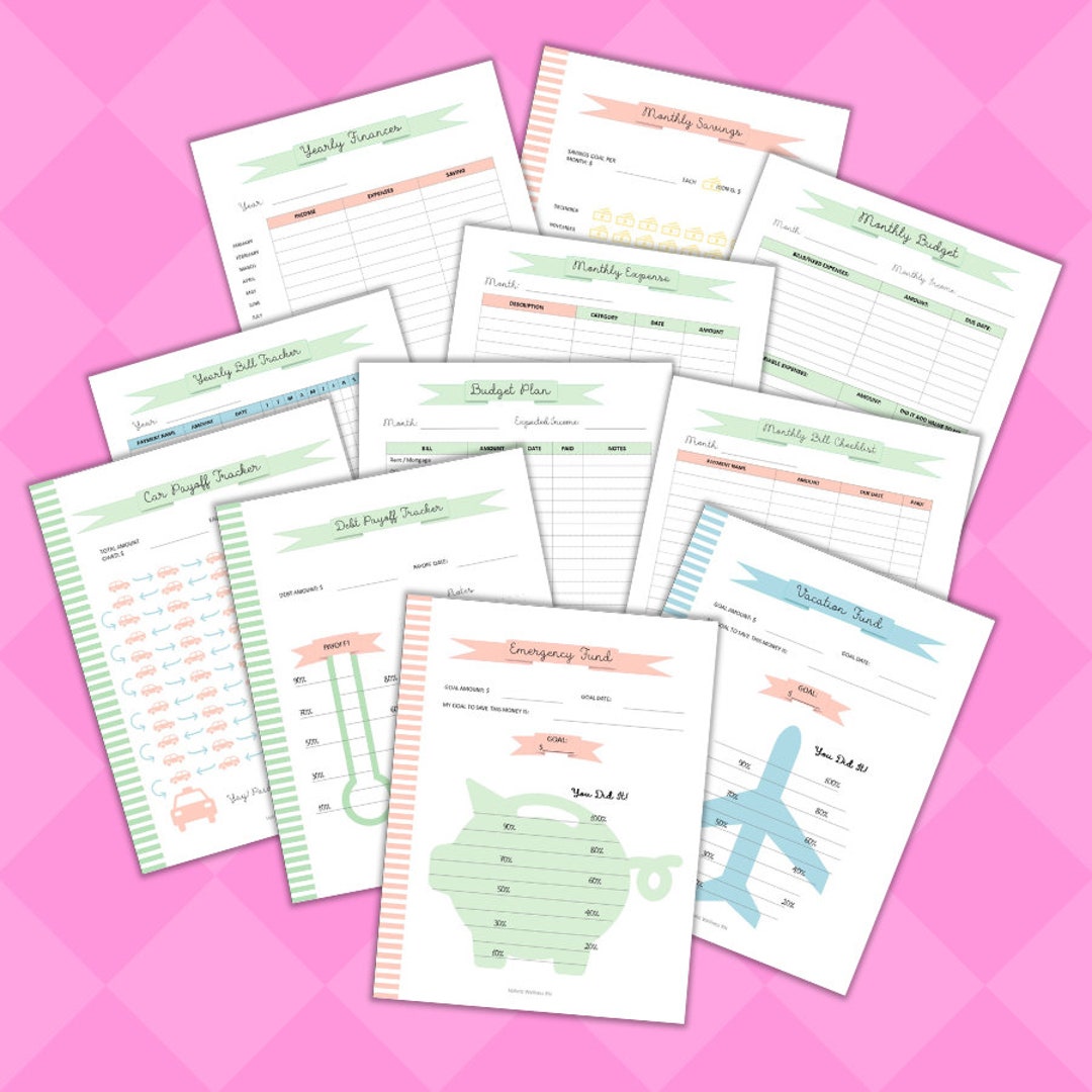 Financial Planning Printable Bundle - Etsy