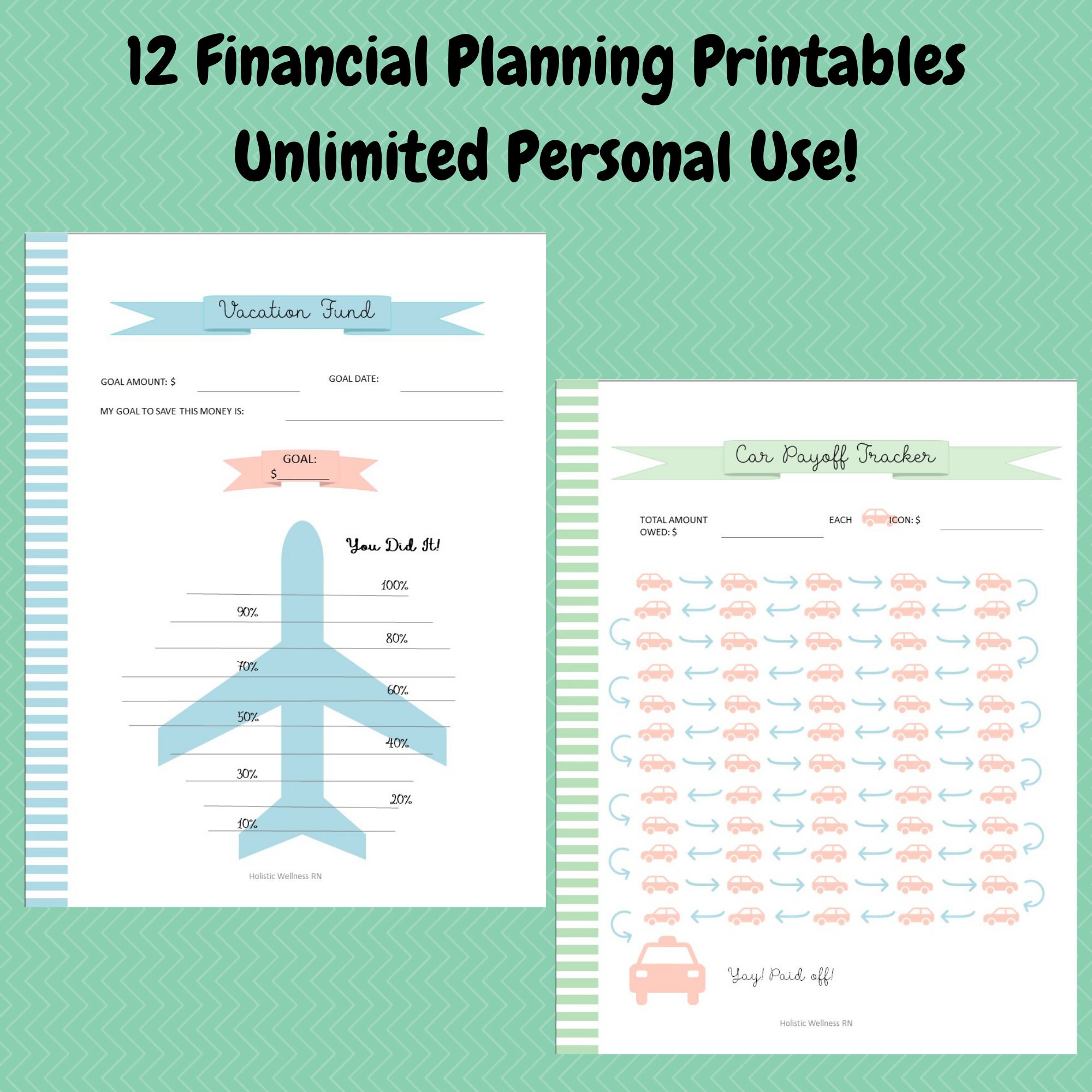Financial Planning Printable Bundle - Etsy