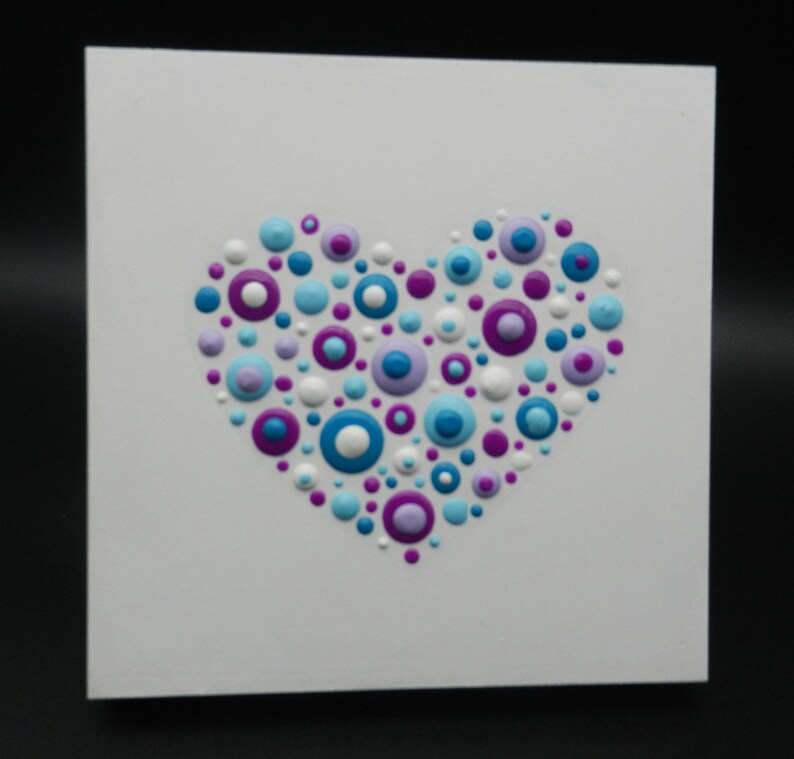 Colorful Heart Art - Valentine's Day Gift - Mother's Day Gift ...