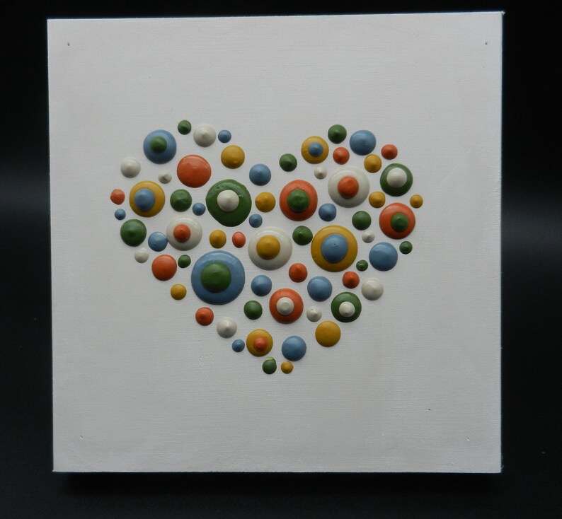 Colorful Heart Art - Valentine's Day Gift - Mother's Day Gift ...