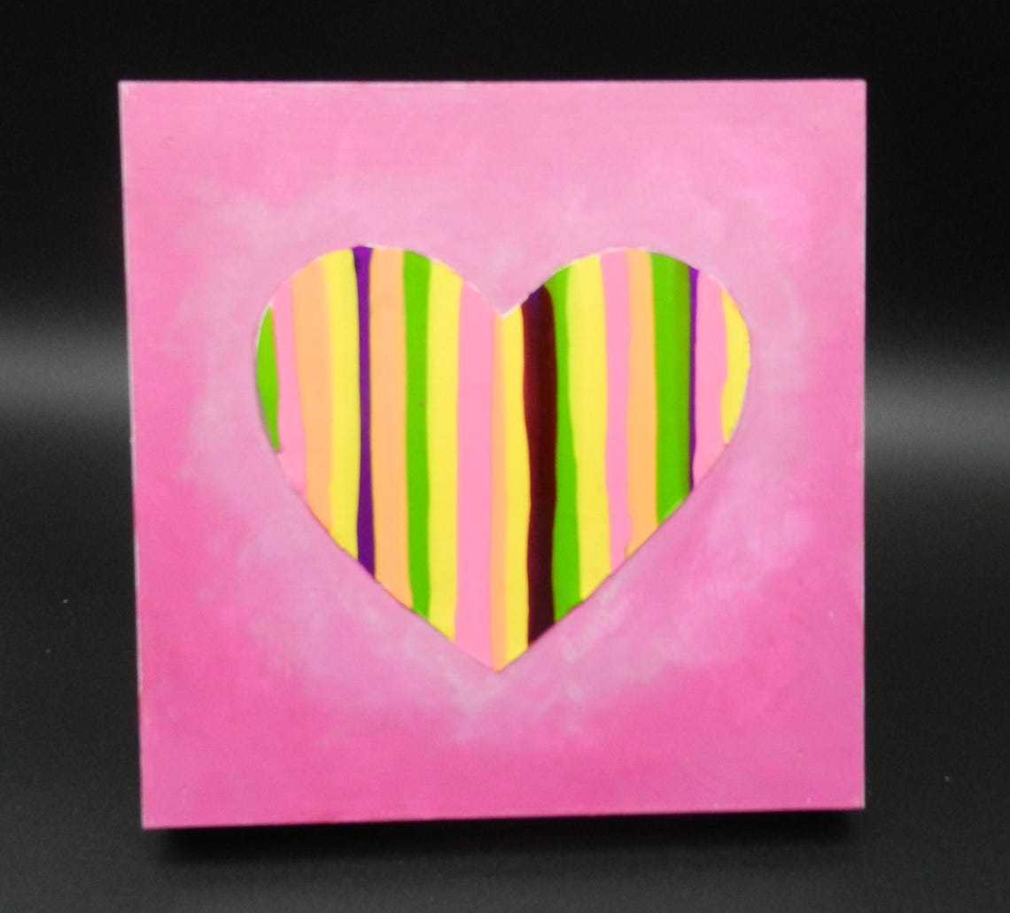 Colorful Heart Art - Valentine's Day Gift - Mother's Day Gift ...