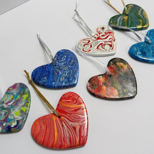 Painted Wooden Heart - Etsy