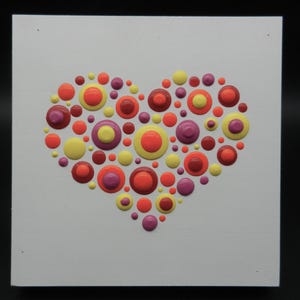 Colorful Heart Art - Valentine's Day Gift - Mother's Day Gift ...