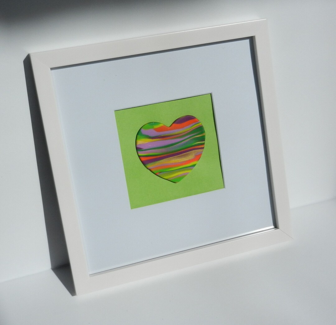 Colorful Heart Art -valentine's Day Gift - Mother's Day Gift - Birthday ...