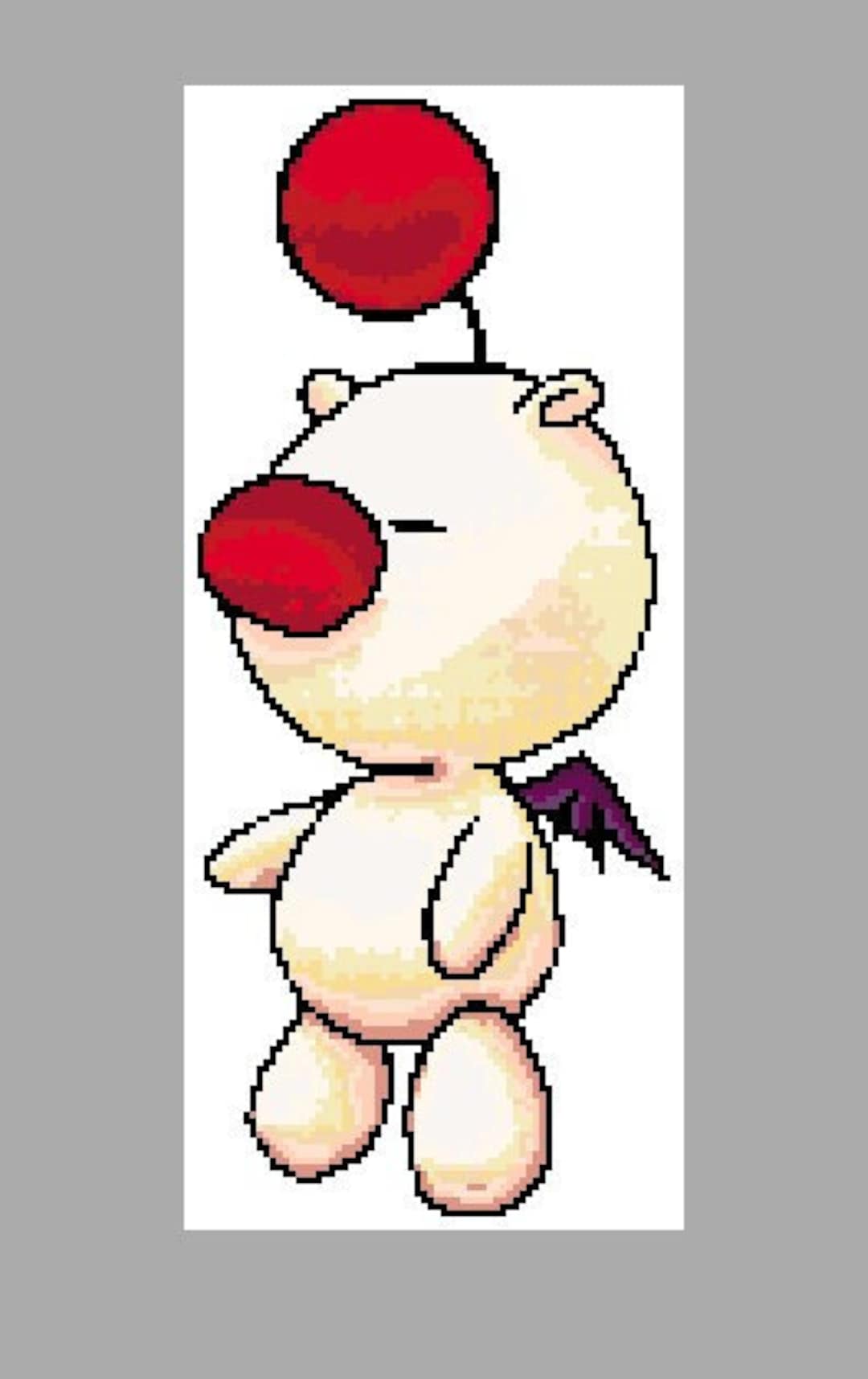 Kingdom Hearts Moogle PDF Cross Stitch Pattern, Kingdom Hearts, Final ...