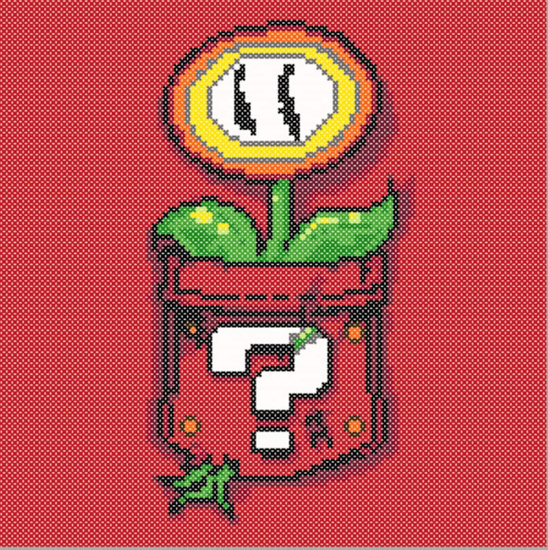 Fire Flower Cross Stitch PDF Pattern, Mario, Super Mario Fire Flower ...