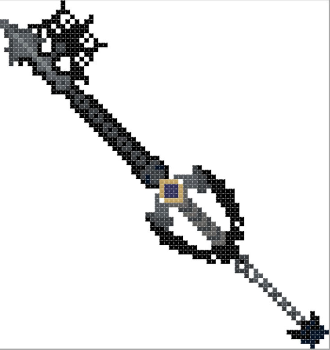 Kingdom Hearts Oblivion Keyblade PDF Cross Stitch Pattern - Etsy France