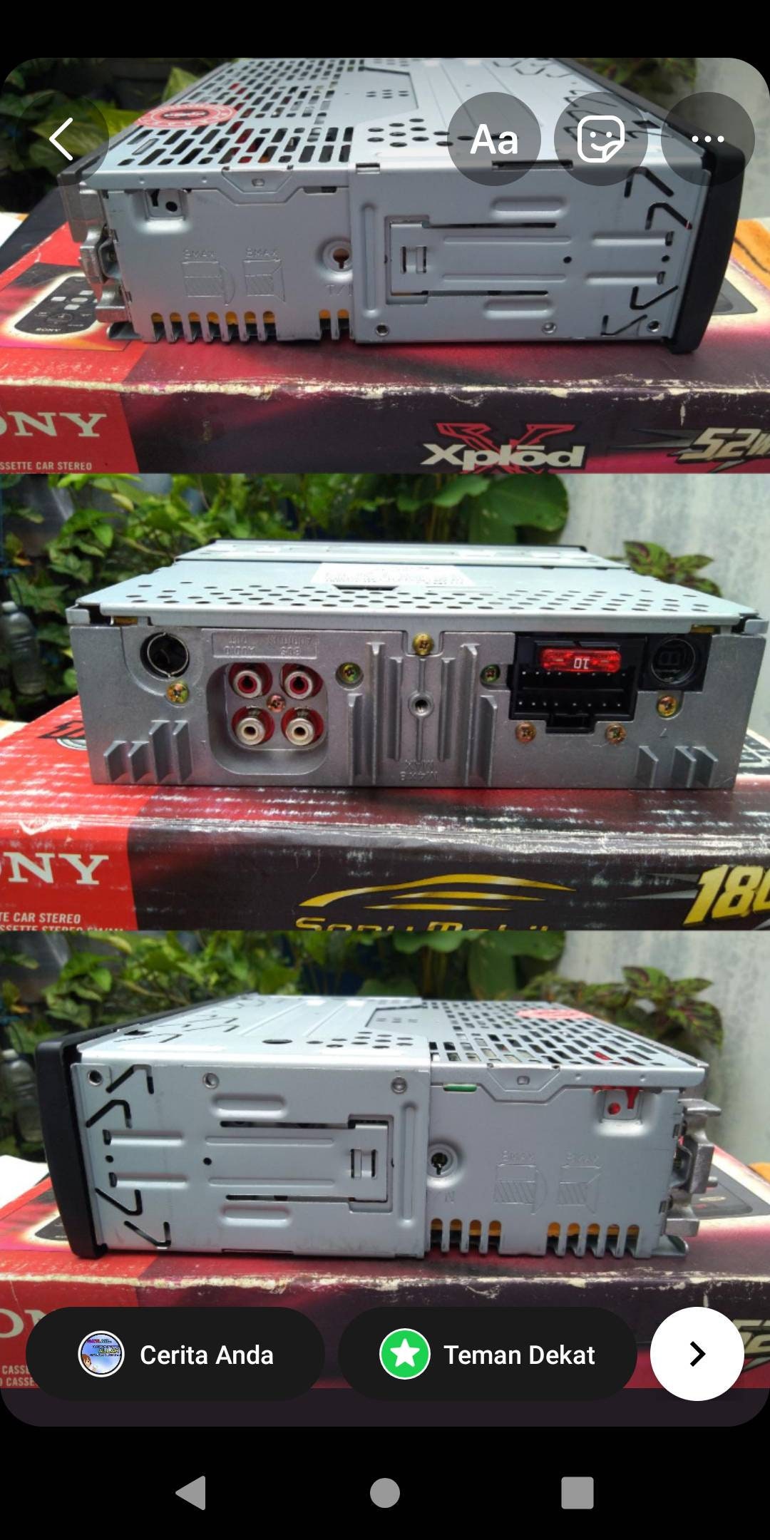 Vintage Head Unit Car Audio Sony Xplod Not Alpine Nakamichi Pioneer ...