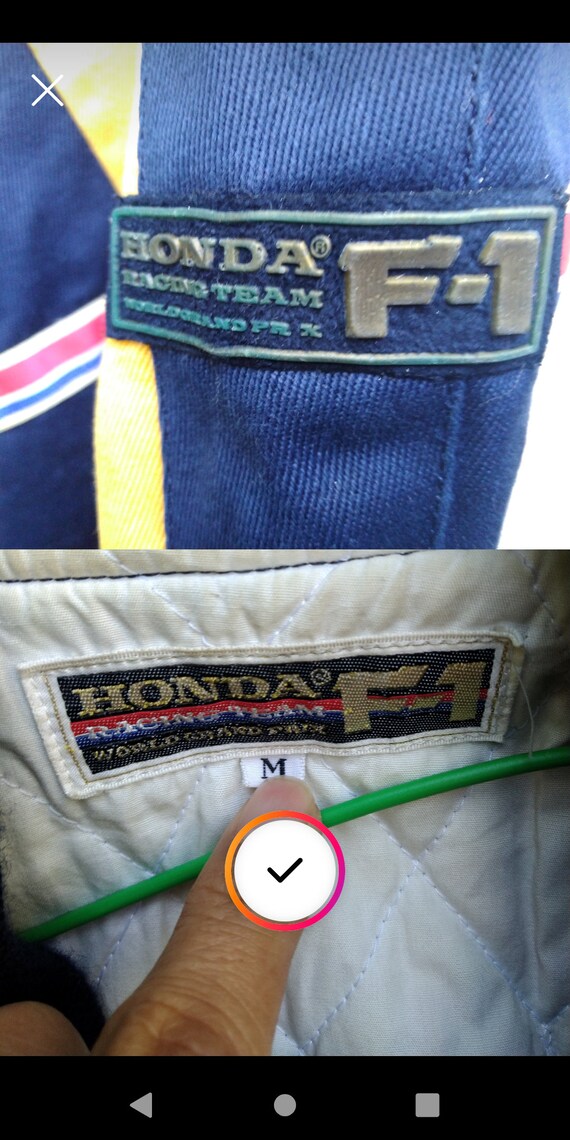 Vintage Honda F1 racing jacket blue yellow not Mugen … - Gem