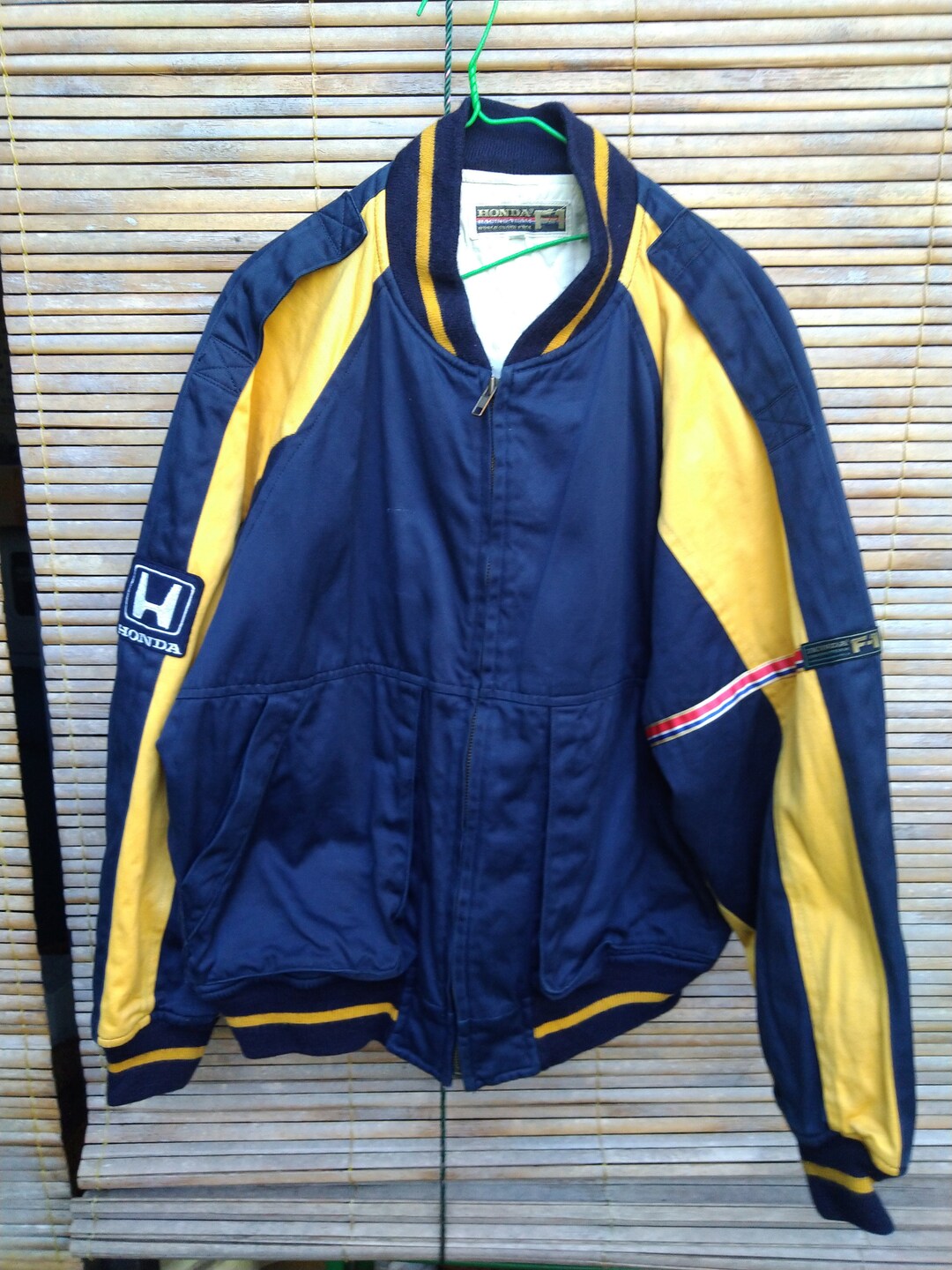 Vintage Honda F1 Racing Jacket Blue Yellow Not Mugen Power Nascar F1 ...