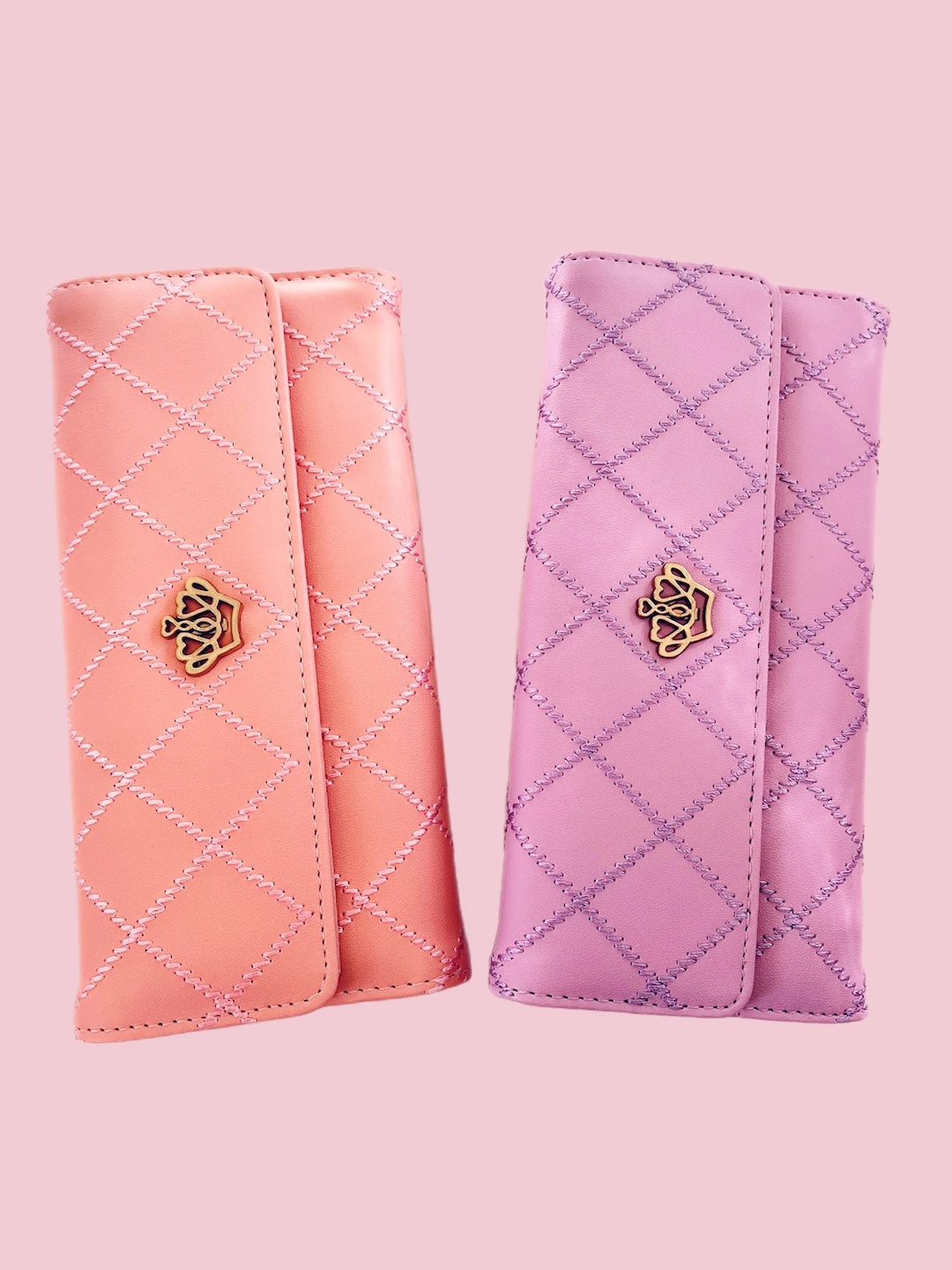 Pastel Wallets With Gold Crown in Center. - Etsy