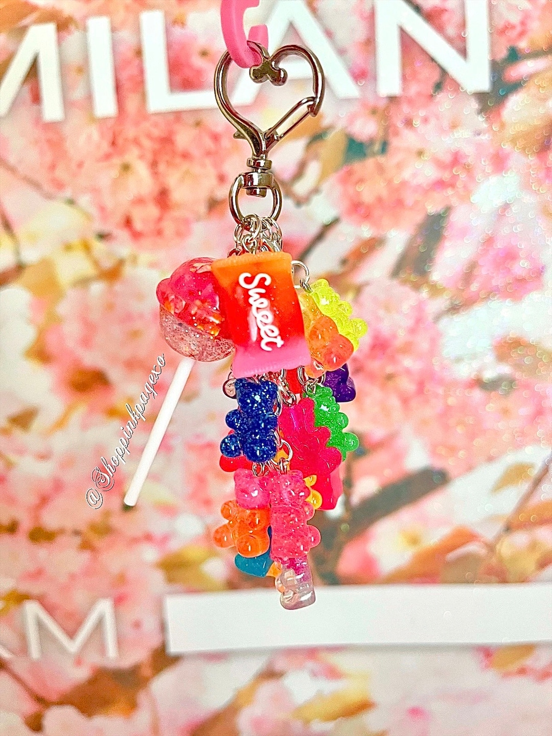 Gummy Bear Candy Keychain, Lollipop Keychain, Keychain, Keychains ...