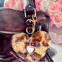 Rhinestone Cheetah Purse Charm – Animal Print Bag Accessory – Glam ...