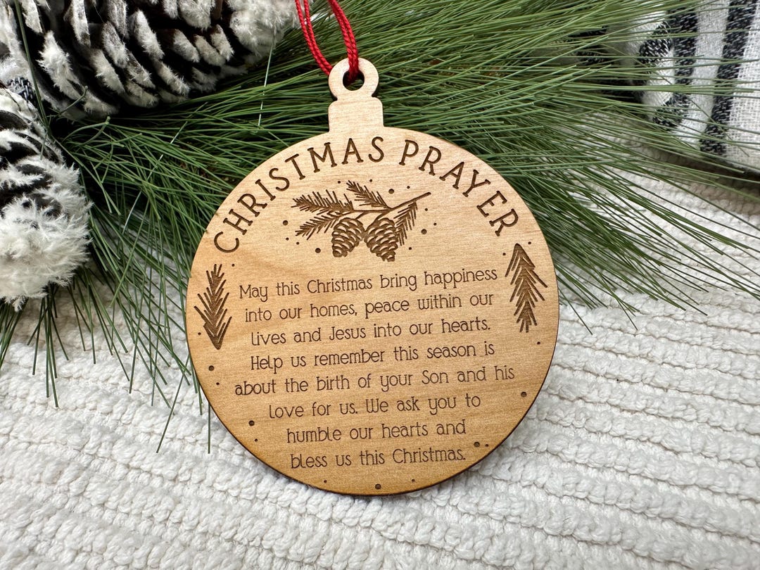 Christmas Prayer Christmas Ornament, Christmas Prayer Ornament ...