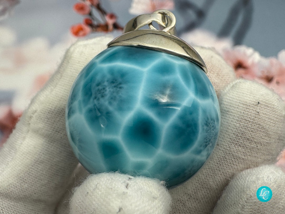 AAAA Super Blue Larimar Sphere, Larimar Quality Dominican Larimar Ball ...