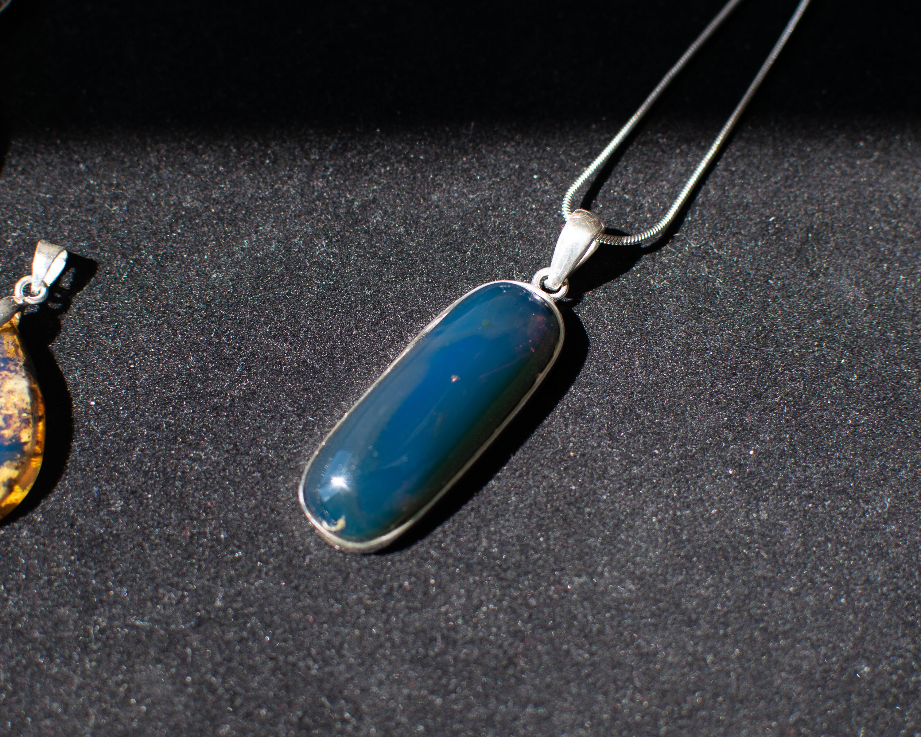 Dominikanischer Blauer Bernstein Anhänger Blauer Bernstein | Etsy