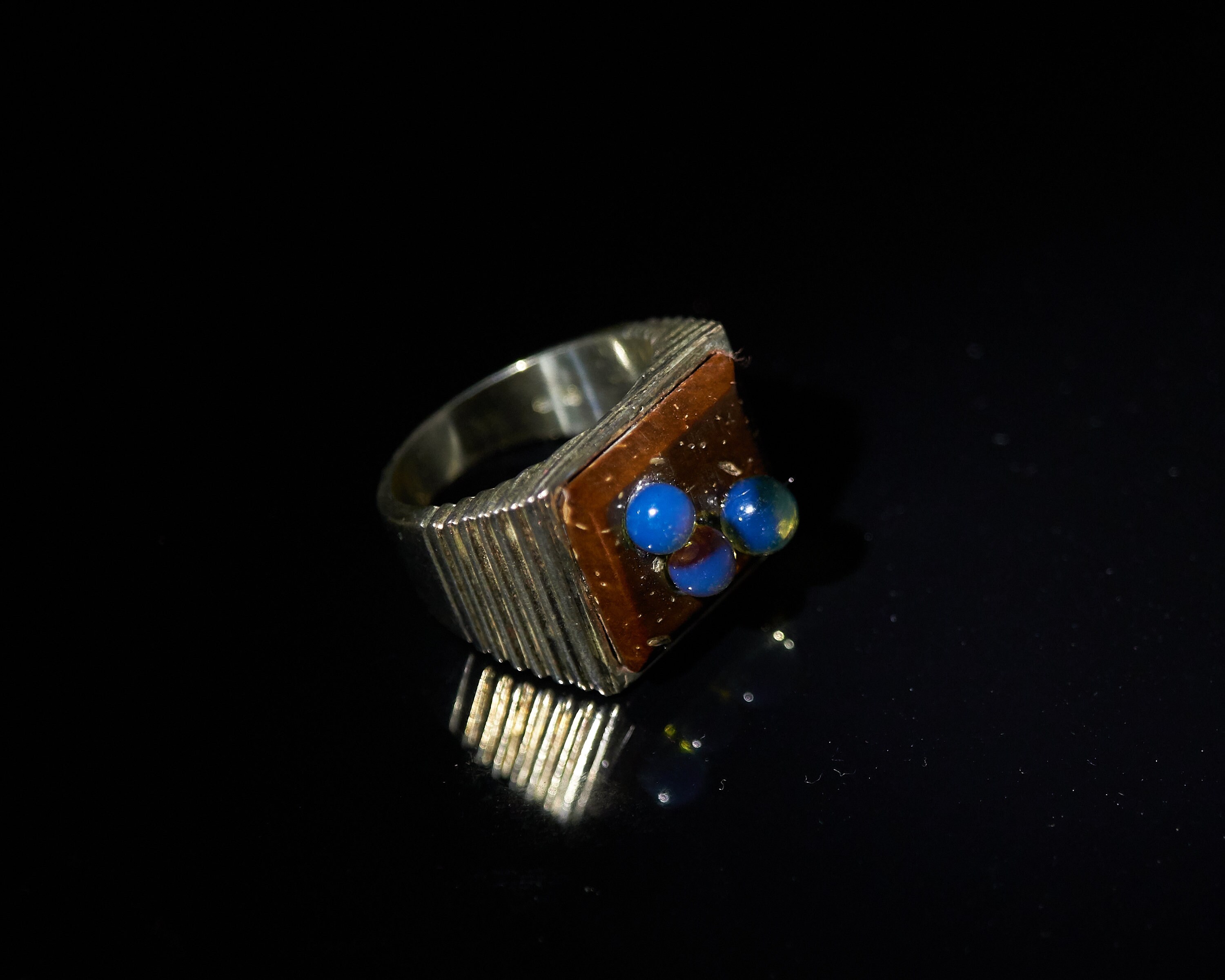 Authentic Blue Amber Ring 925 Silver Ring Dominican Blue | Etsy