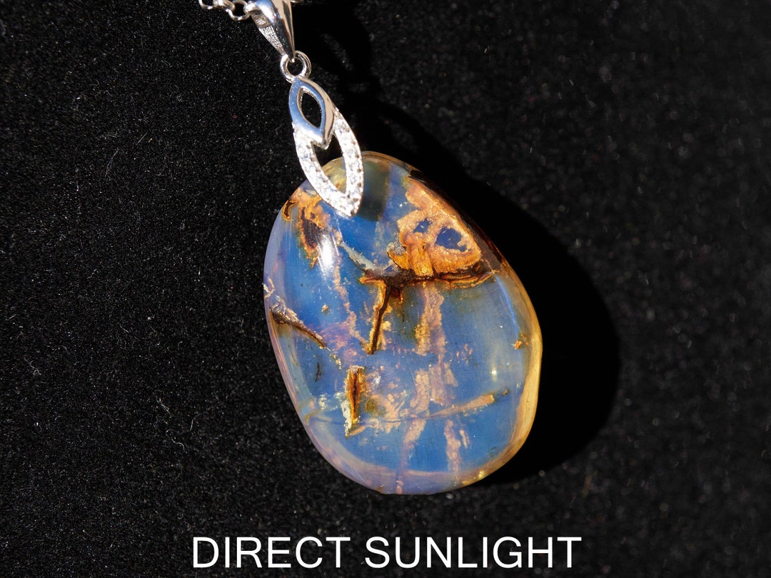 Blue Amber Pendant , Authentic Dominican Blue Amber Pendant Handmade ...