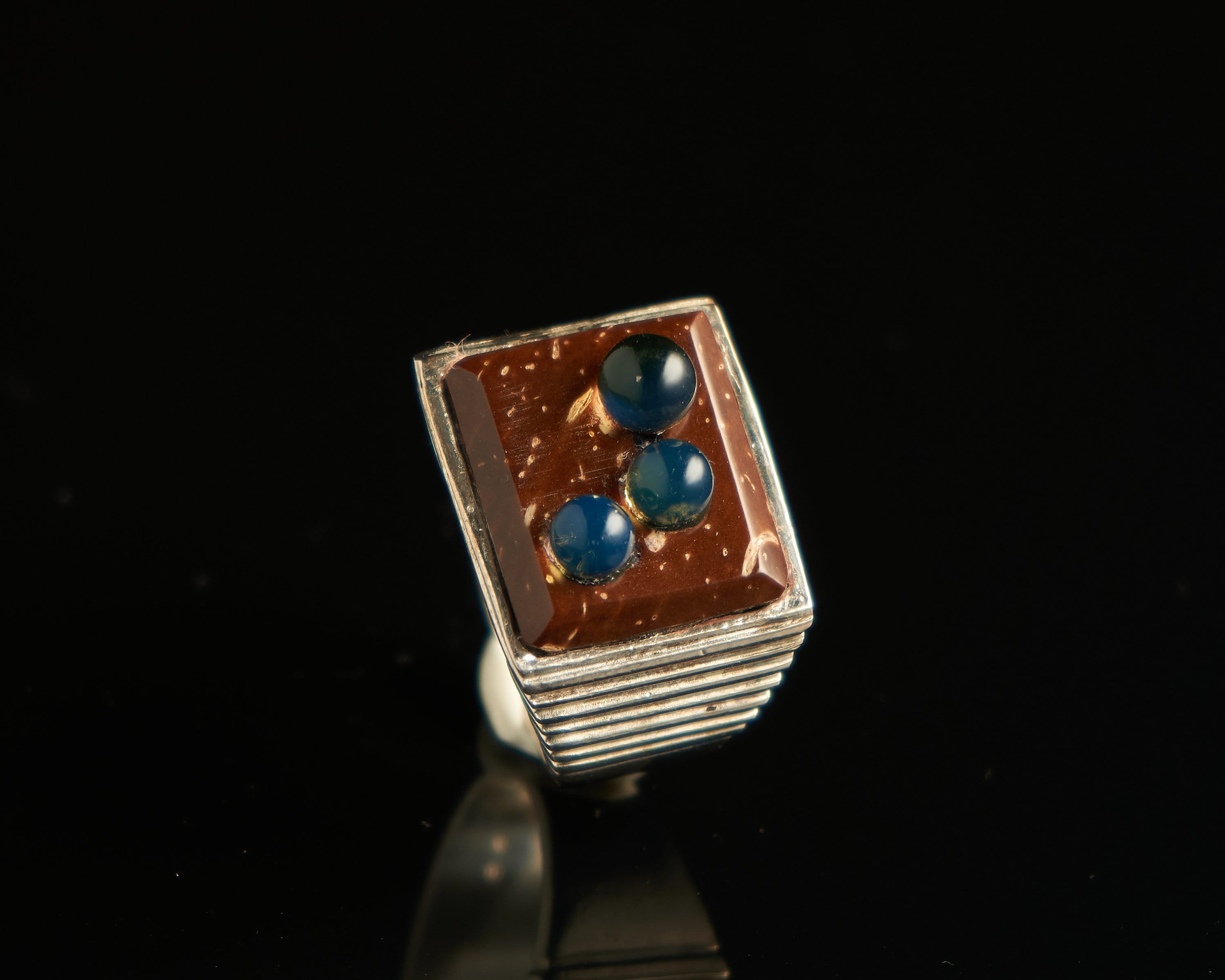 Authentic Blue Amber Ring 925 Silver Ring Dominican Blue | Etsy