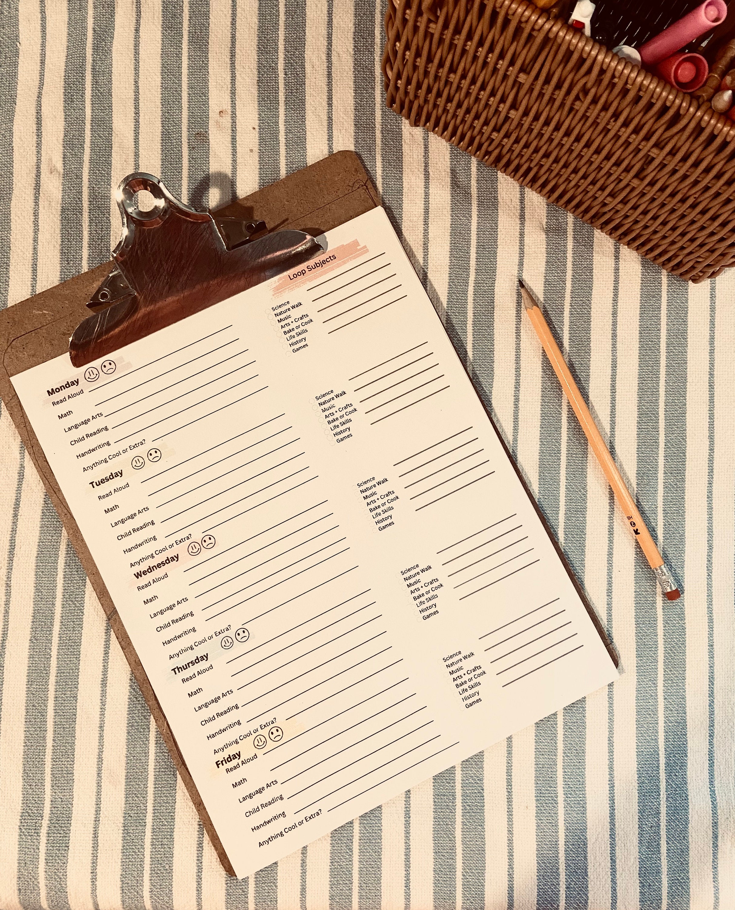 Homeschool Daily Log - Etsy