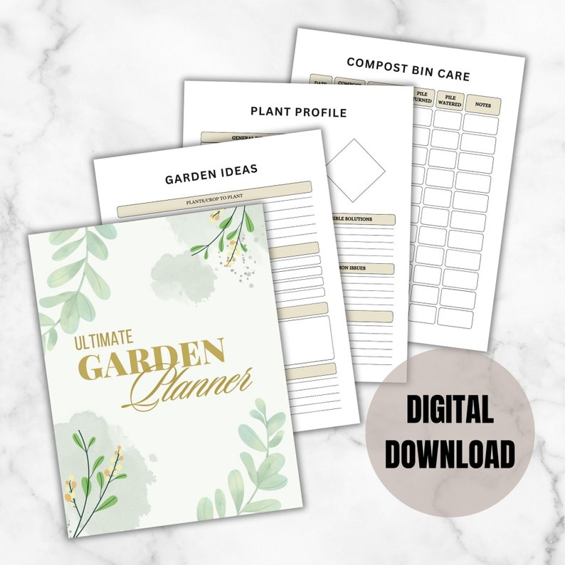 Digital Garden Planner: Plant Journal, Tracker & Logbook (PDF Download ...