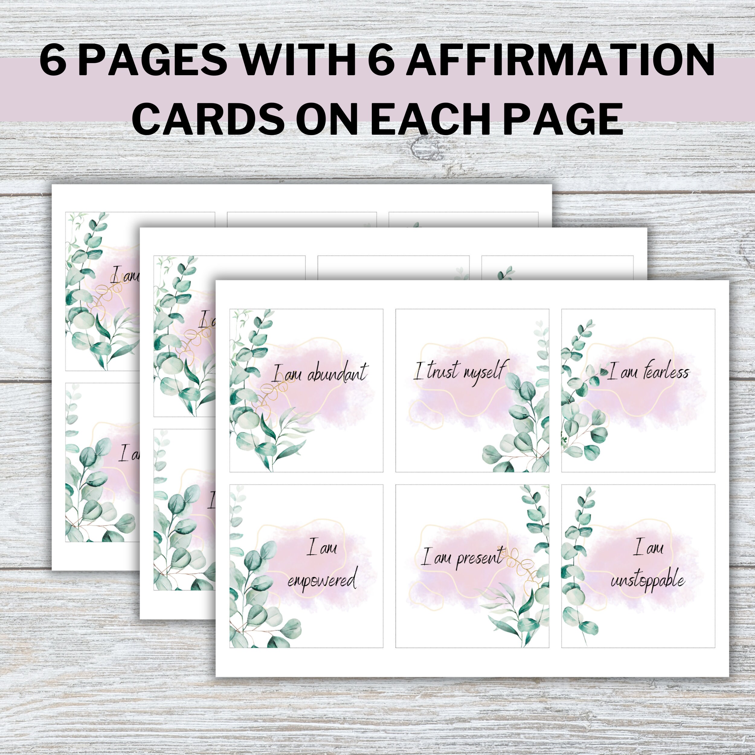 36 Affirmation Cards Printable Positive Affirmation Quotes - Etsy