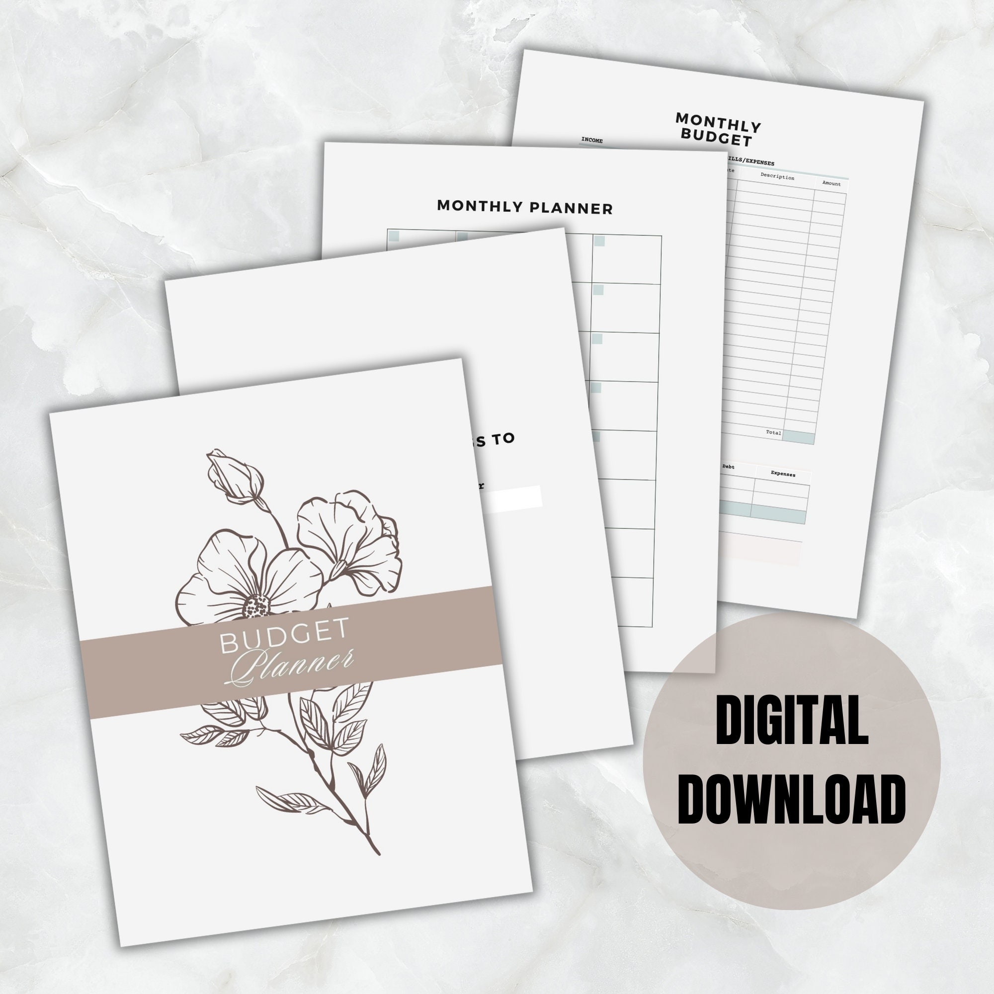 Budget Planner Printable PDF Finance Tracker Goodnotes Debt Snowball ...