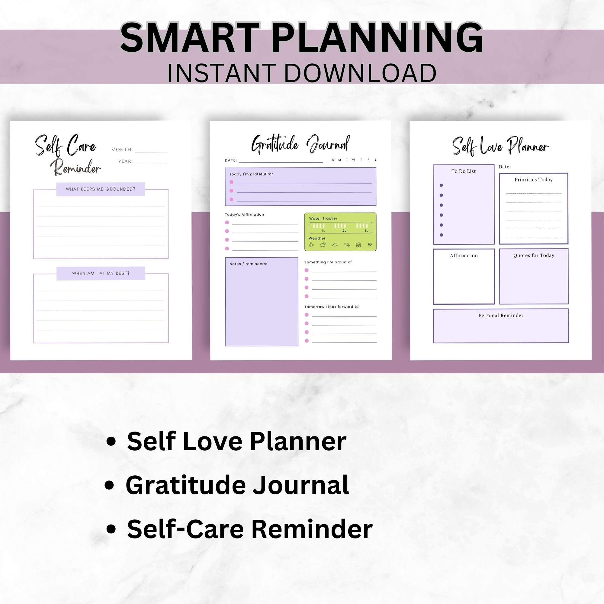 Self-care Workbook, Self-care Planner, Printable Mindfulness Workbook ...