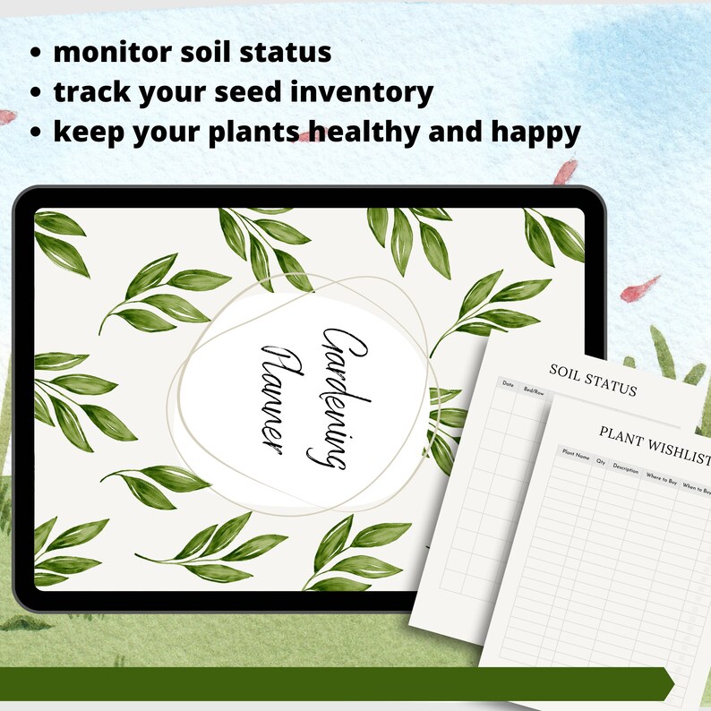 Printable Gardening Planner: Plant Tracker, A4 A5 US Letter (PDF ...