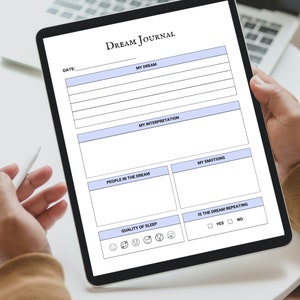 Dream Journal, Goodnotes, iPad Planner, Sleep Journal, Daily ...