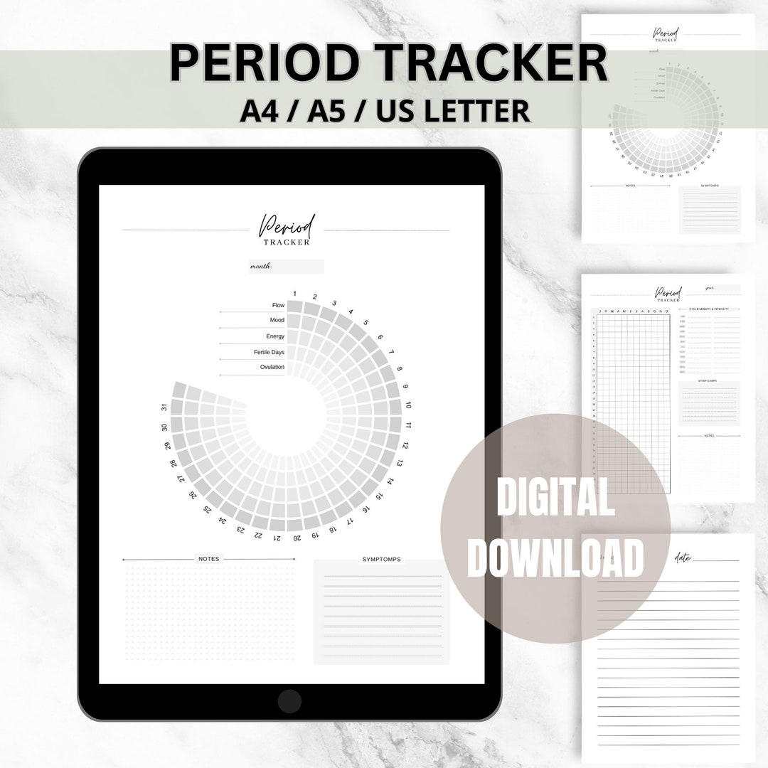 Period Tracker, Digital, Instant Download, Printable, Self Care, Period ...