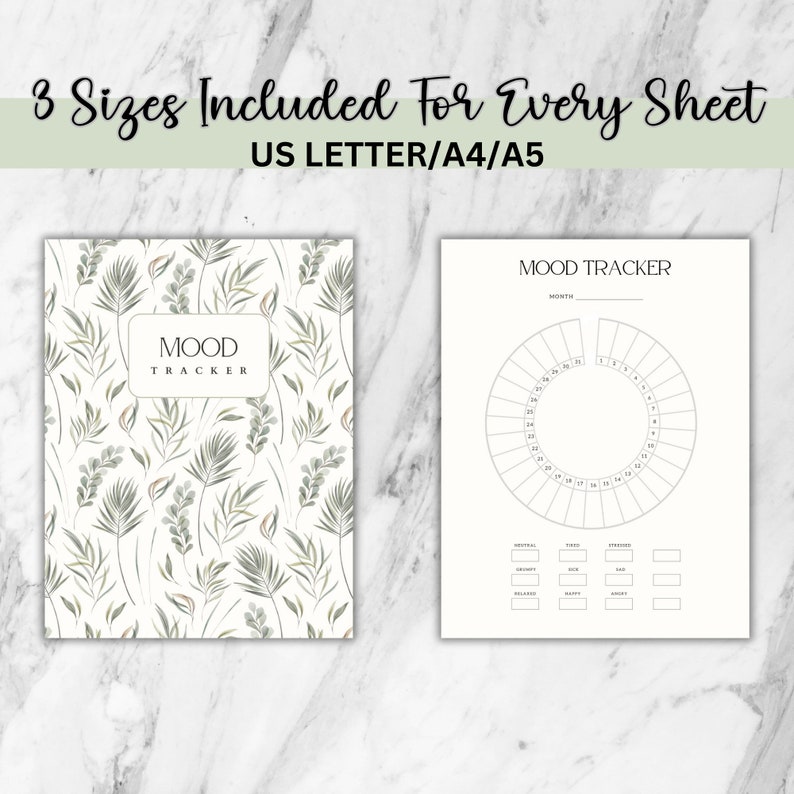 Monthly Mood Tracker Printable Kit: Circular Mood Chart (a4/a5/letter, Digital Download) - Etsy ...