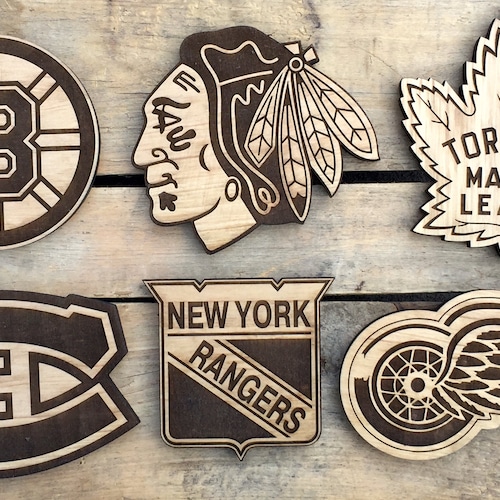 PICK A TEAM Hockey Team Logo Wooden Sports Team Sign Hockey - Etsy
