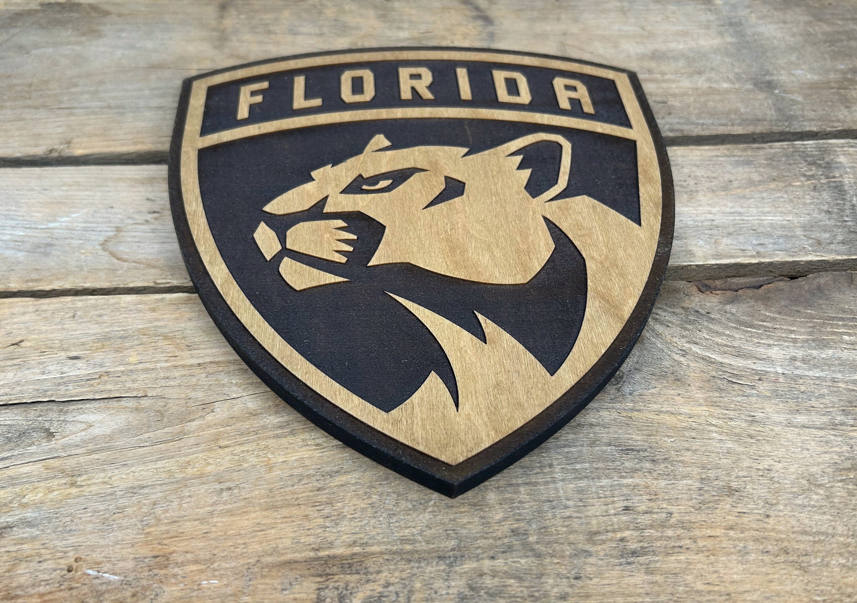 Hockey Team Logo Signs, Wooden Sports Team Sign, Hockey Wall Hanging - Etsy