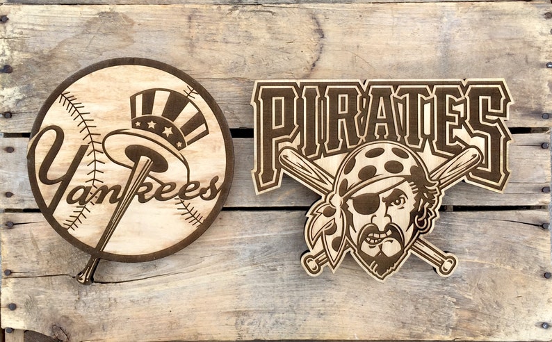 PICK A TEAM Baseball Team Logo Signs Baseball Logo Signs - Etsy