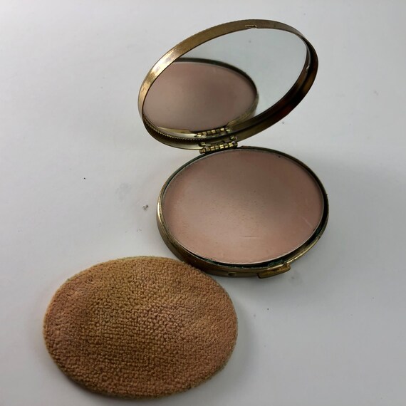 Avon Blue and Green Enamel Compact Vintage - Gem