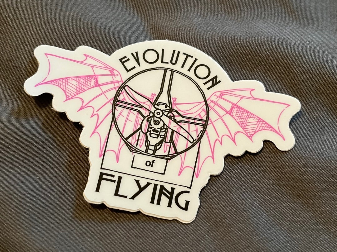 Evolution of Flying- Sticker - Etsy