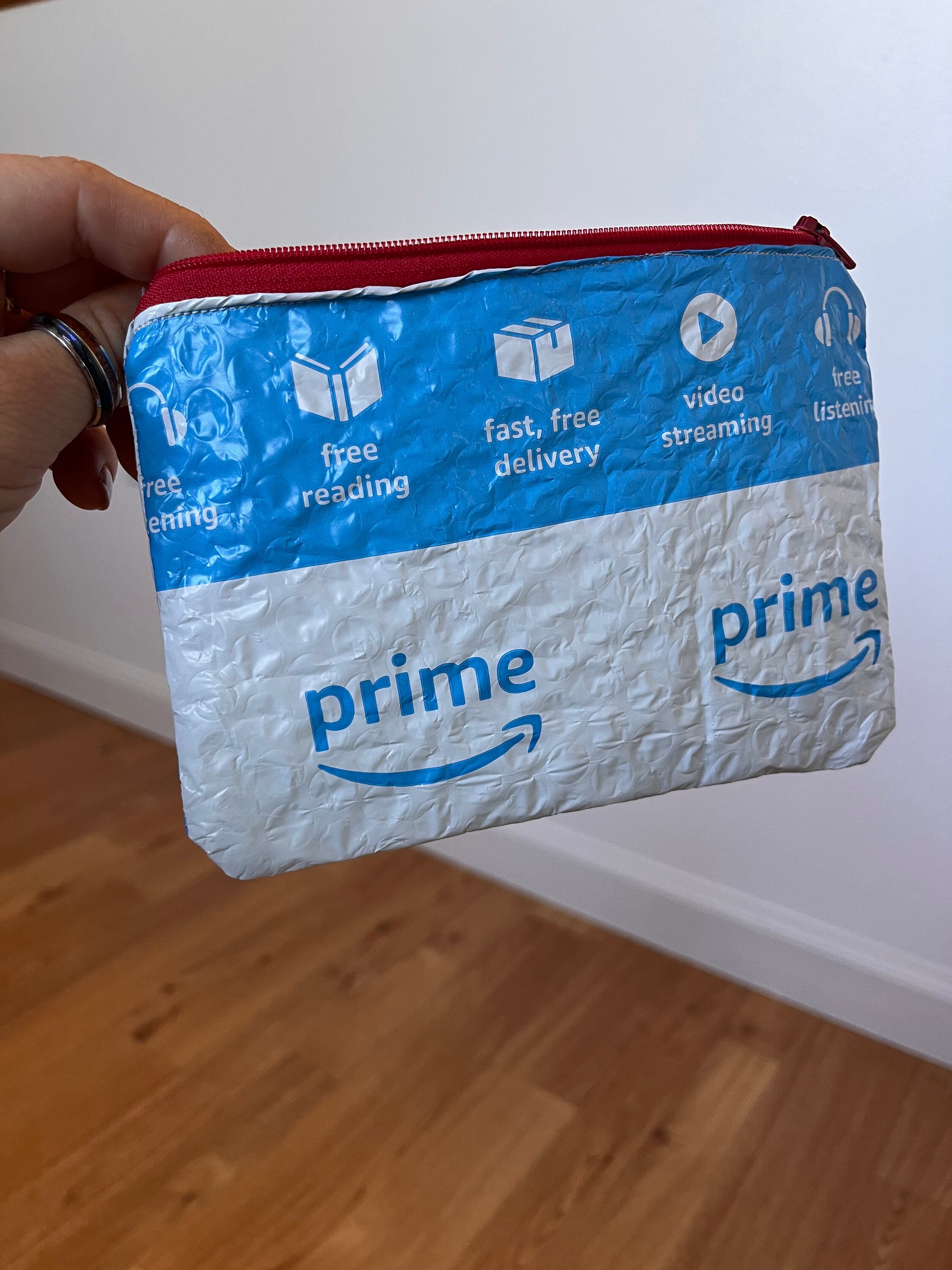Recycled Amazon Shipping Bag - Zip Pouch - Etsy