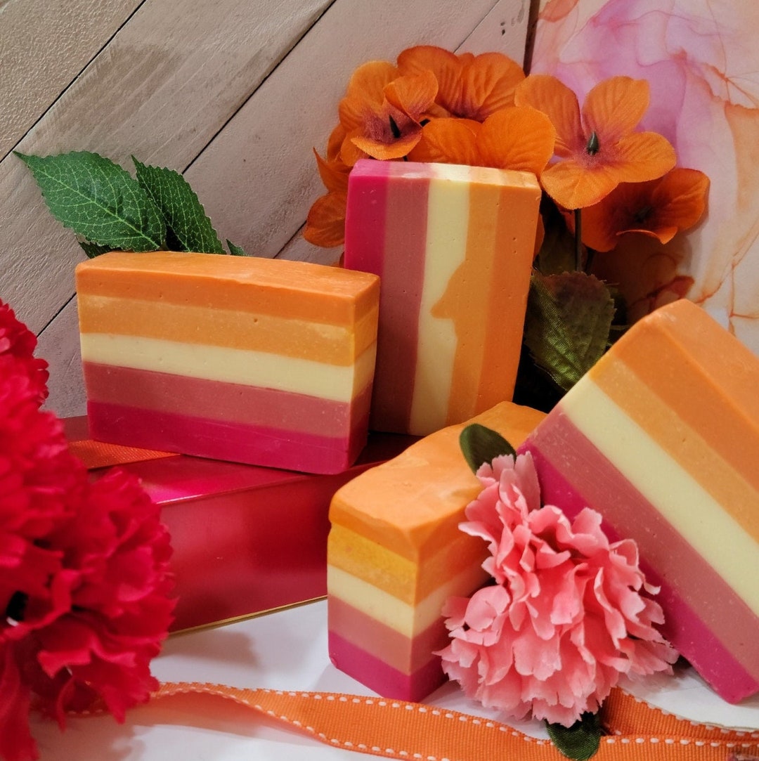 Marigold Picnic Soap / Cinnamon Swirl Soap / LGBTQ Soap / Lesbian Soap ...