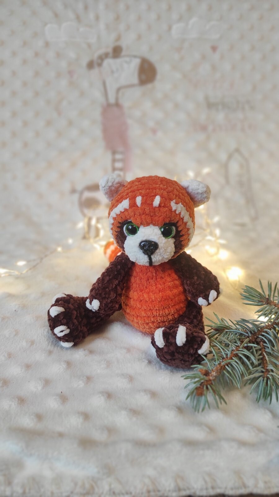 Crochet Red Panda cute Plush Panda Amigurumi Red Panda Panda Diy Toy ...