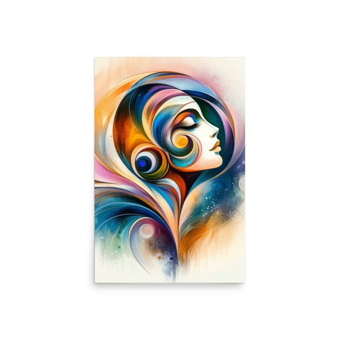 Beautiful Woman Poster, Yoga Wall Art Poster, Meditating Poster, Good ...