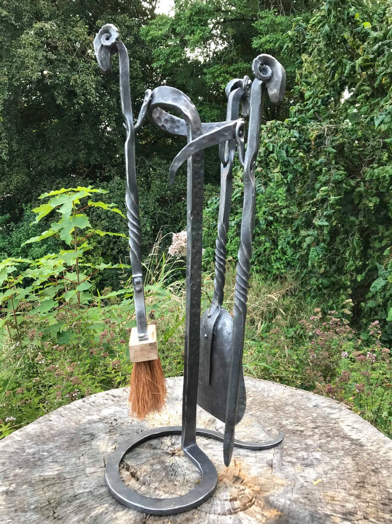 Hand Forged Fire Companion Set - Etsy