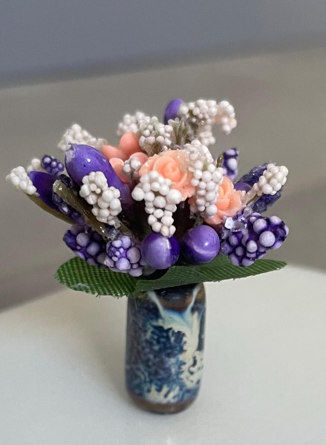 Mini 1:6 Ceramic Vase of Wild Flowers - Barbie Doll Size/ Mini Flowers ...