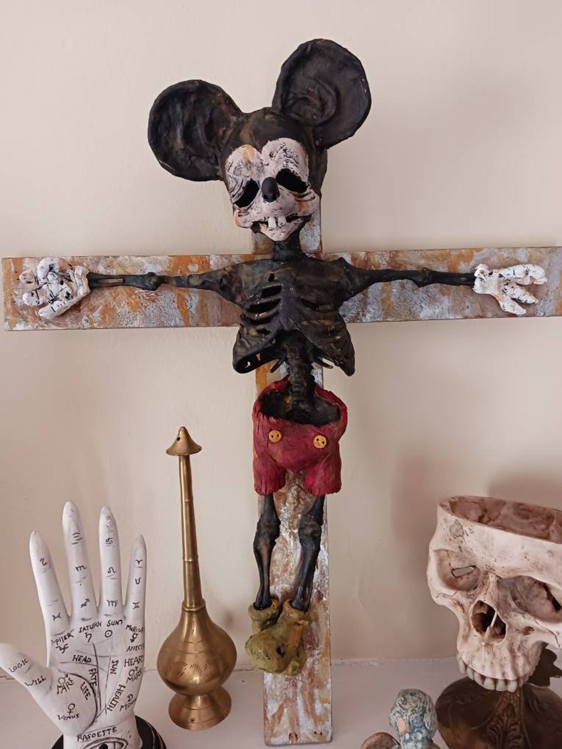 Rat Christ Ooak Cursed Crucifix Sculpture - Etsy