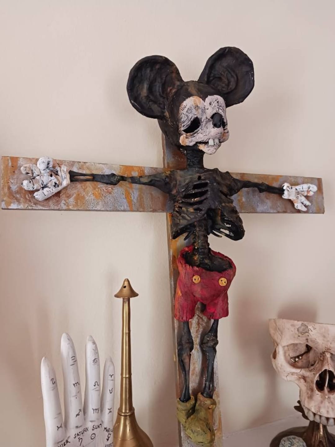Rat Christ Ooak Cursed Crucifix Sculpture - Etsy Canada