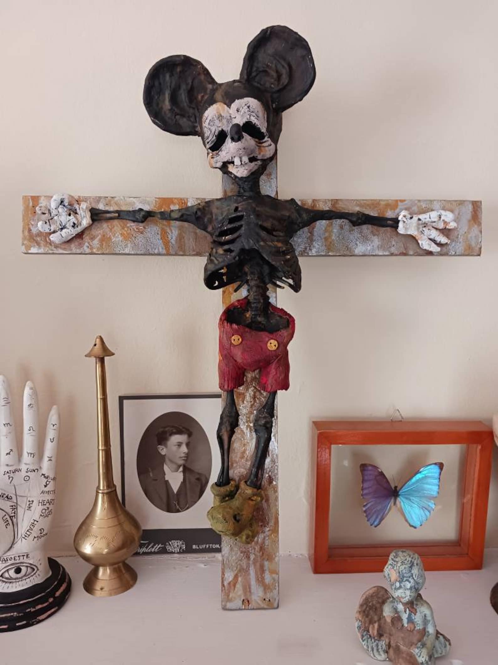 Rat Christ Ooak Cursed Crucifix Sculpture - Etsy