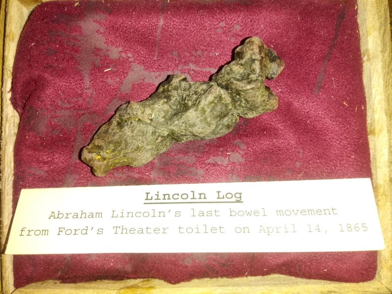 Abraham Lincoln's last poo Lincoln Log sculpture sideshow | Etsy
