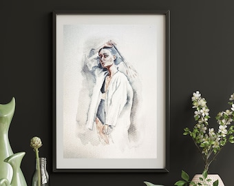 The Classy Lady Fine Art Print Watercolor Painting Gift - Etsy